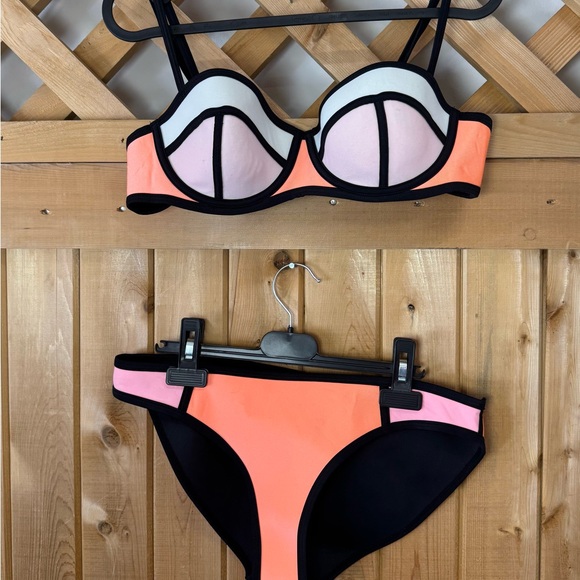 triangl swimwear | Swim | Triangl Swimwear Orange And Pink Bikini Set ...
